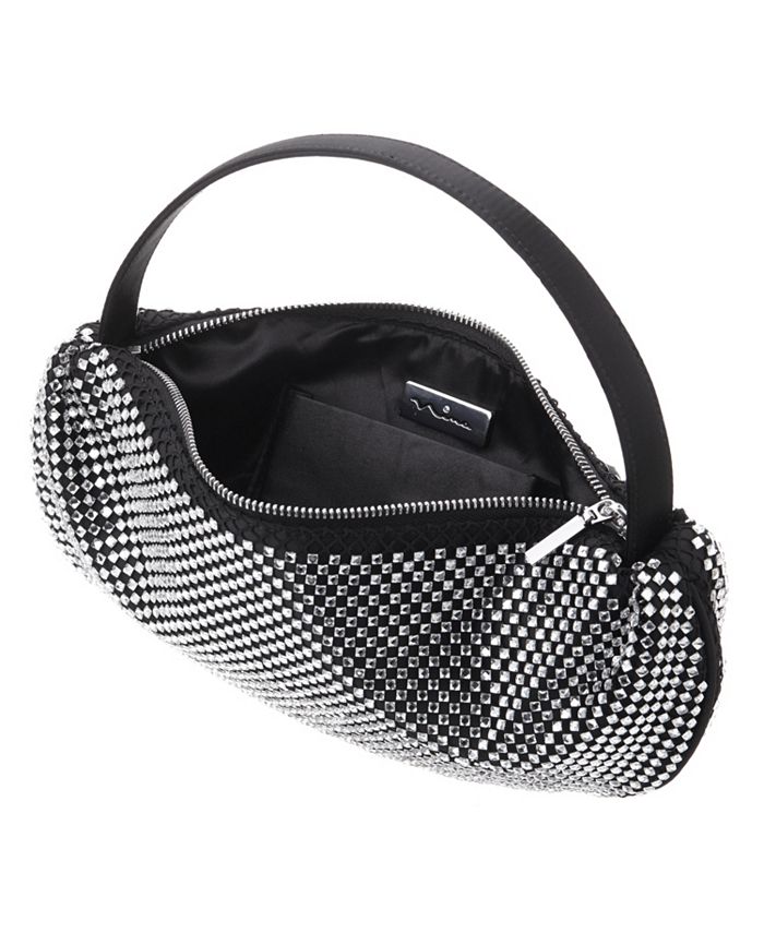 Nina Half Moon Crystal Netting Bag - Macy's