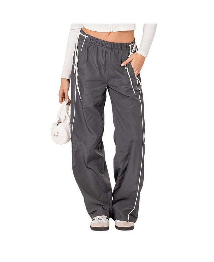 Edikted Women's Scarlot ribbon track pants - Macy's