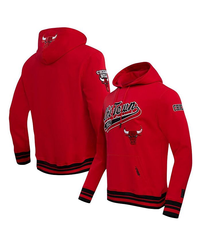 Pro Standard Men's Red Chicago Bulls Script Tail Pullover Hoodie - Macy's