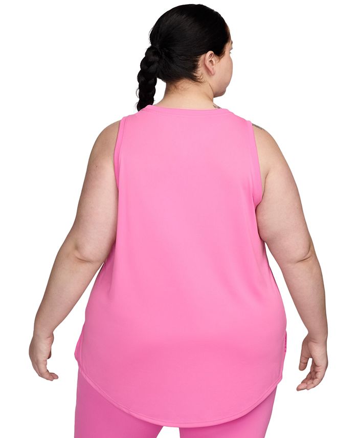 Nike Dri-FIT Plus Size Racerback Curved-Hem Tank Top - Macy's