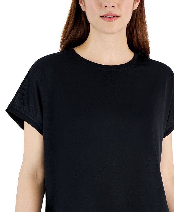 ID Ideology Women's Birdseye-Mesh Dolman-Sleeve Top, Created for Macy's ...