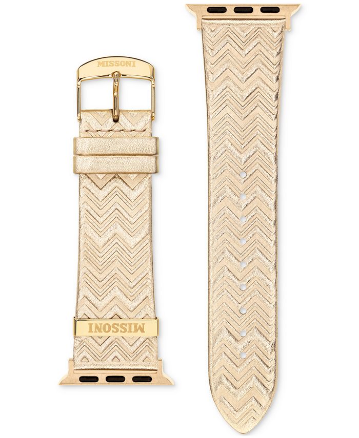Missoni Gold Zigzag Leather Strap for Apple Watch® 38/40/41mm - Macy's