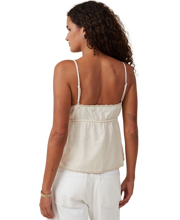 COTTON ON Women's Cotton Lace Cami Top - Macy's