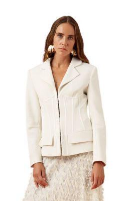 Women's Double-Breasted Underwire Detailed Blazer