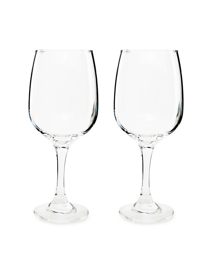 Circleware Set of 6 - 11.7 oz Clear Glass Wine Goblet - Macy's