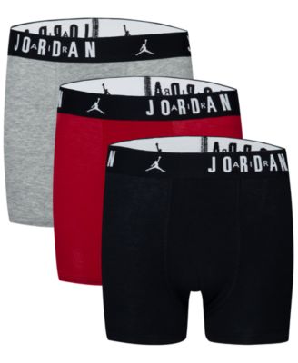 Jordan Big Boys Flight Dri-Fit Cotton Core Boxer Briefs, Pack of 3 - Macy's
