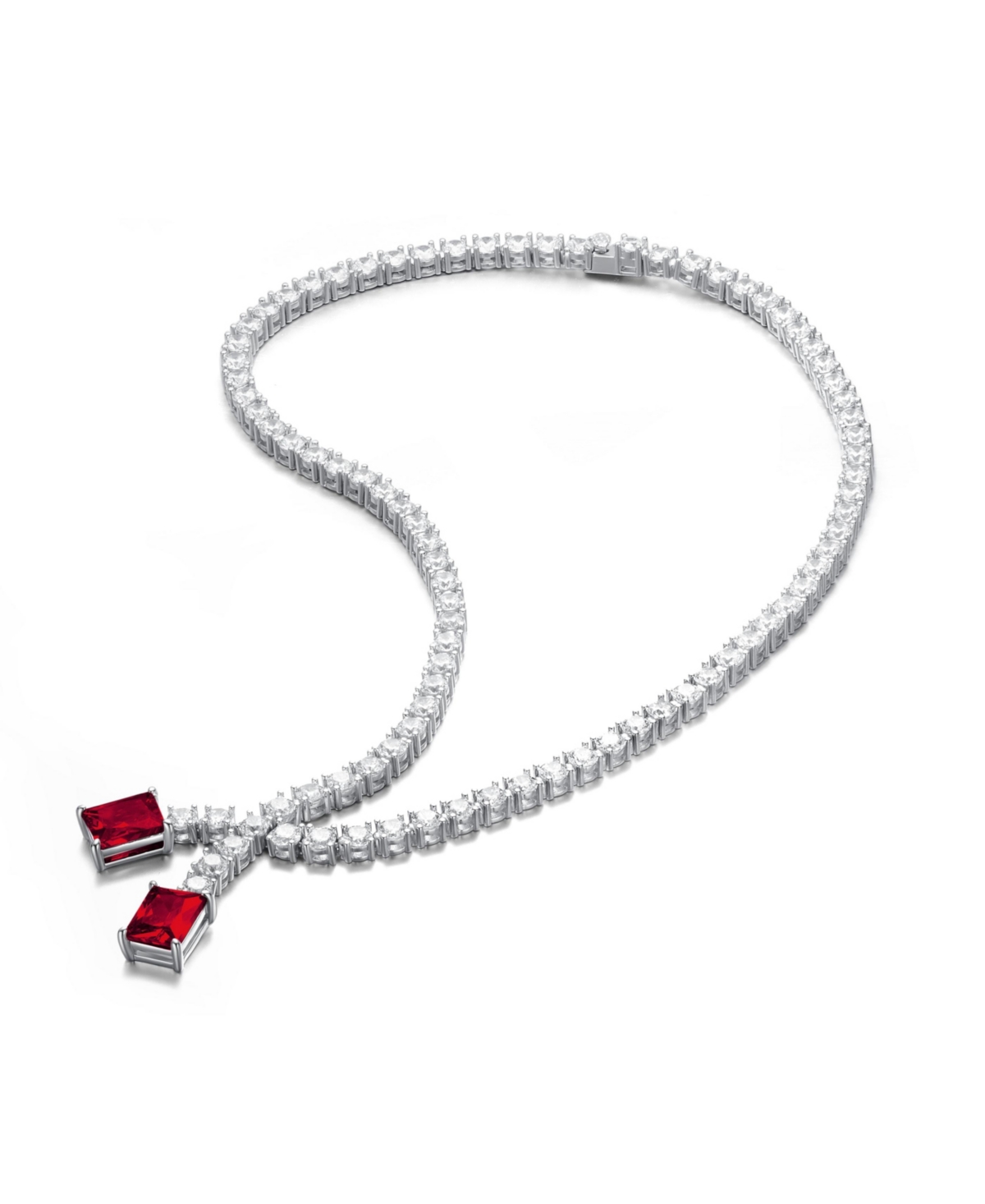 Click here for Sterling Silver White Gold Plated with Two-Stone T... prices