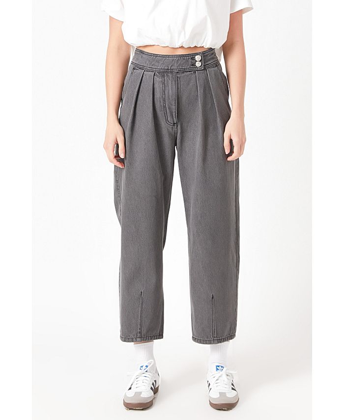 Grey Lab Women's Silver Straight Pants - Macy's