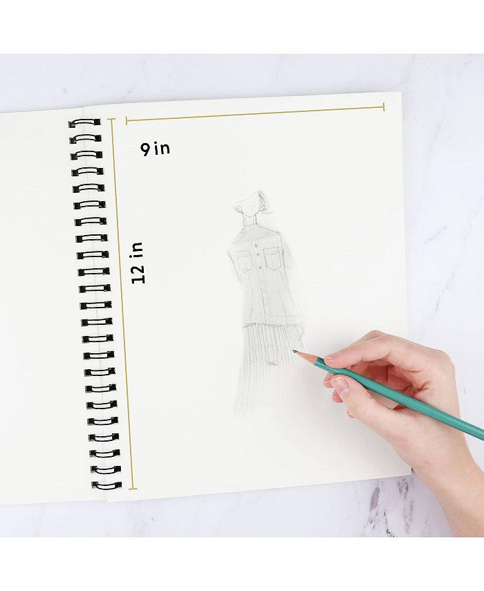 Doodle Hog 2PK Drawing Pads - 9"x12" White, Perforated, 70lb / 114gsm ...