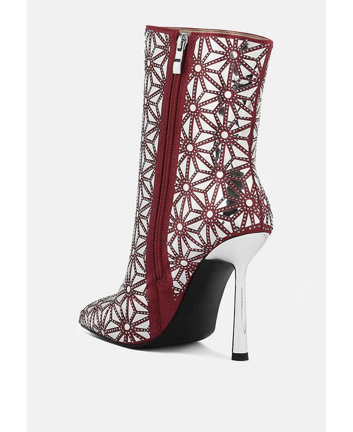 London Rag precious mirror embellished high ankle boots - Macy's