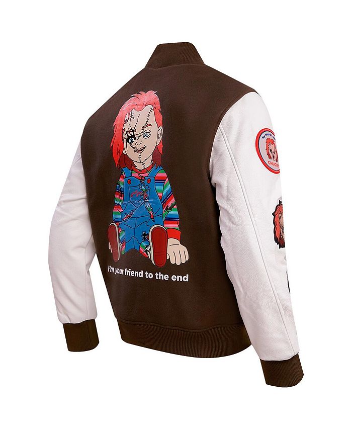 Freeze Max Men's Brown Chucky Good Guys Varsity Full-Zip Jacket - Macy's