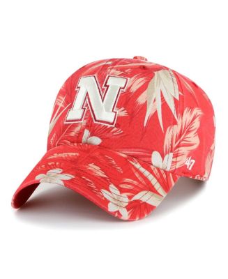 Men's '47 Brand Scarlet Nebraska Huskers Tropicalia Clean Up Adjustable ...