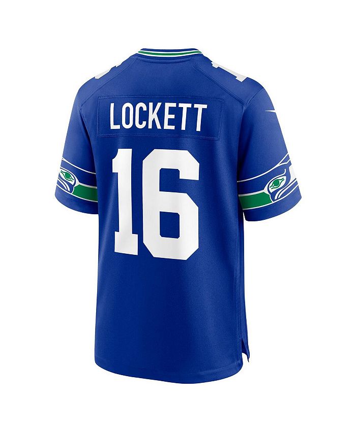 Nike Men's Tyler Lockett Royal Seattle Seahawks Throwback Player Game ...