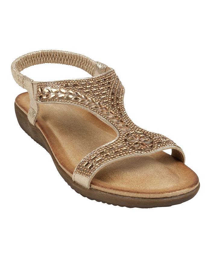 GC Shoes Women's Wynn Embellished Flat Sandals - Macy's