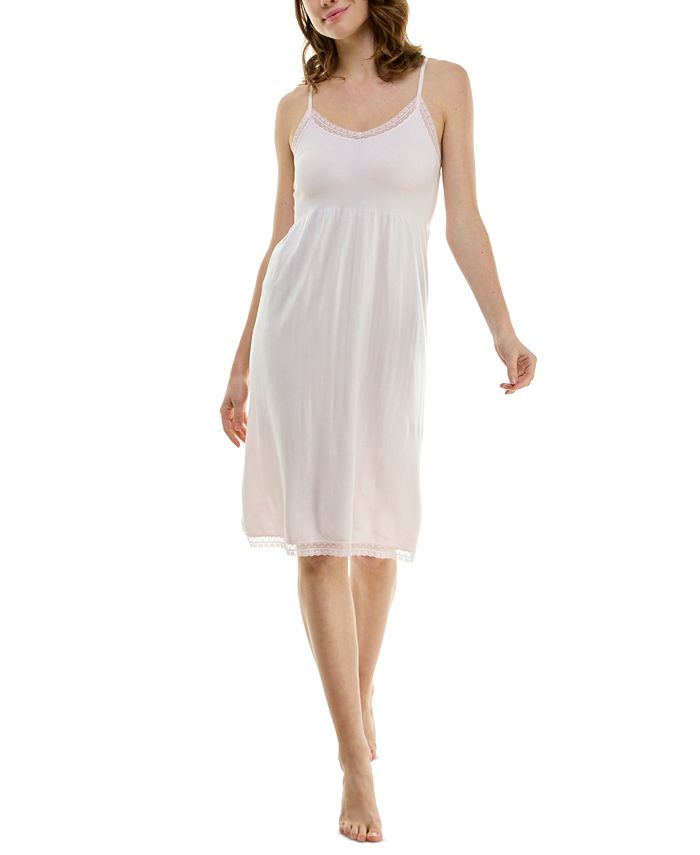 Roudelain Women's Seamless Lace-Trim Chemise - Macy's