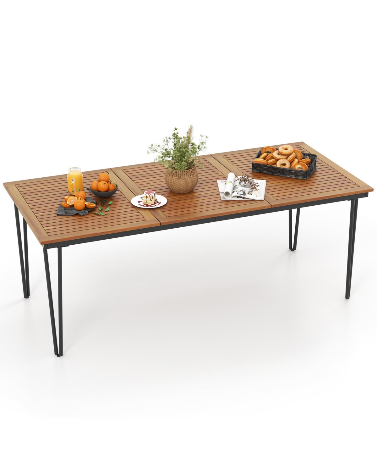 Click here for Costway 79 Outdoor Dining Table 8-Person Patio Tab... prices