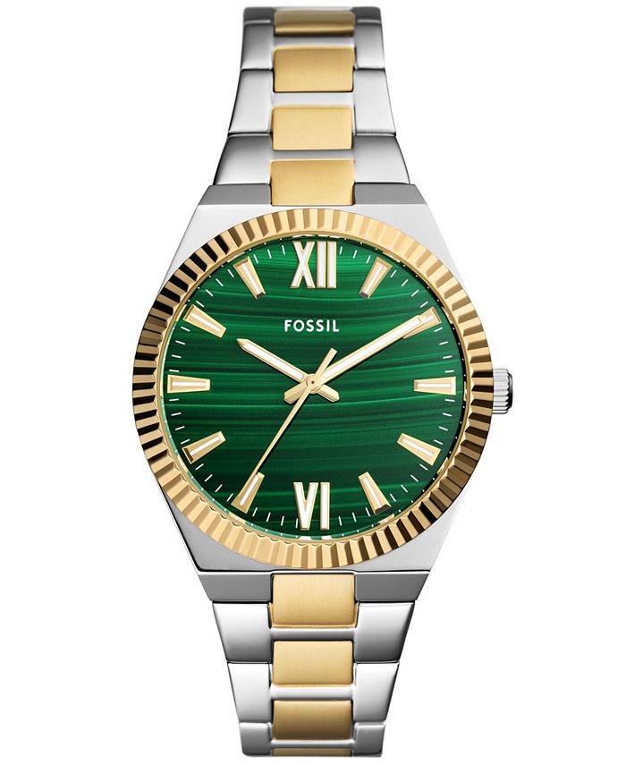 Fossil Women's Scarlette Three-Hand Two-Tone Stainless Steel Watch 38mm ...