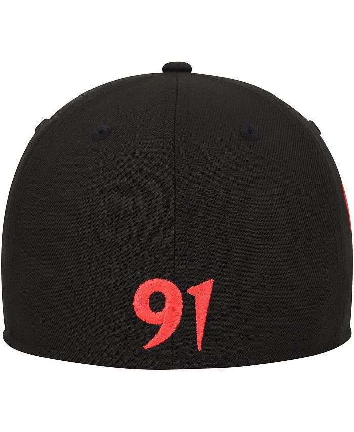 Lids Men's Black Death Row Records Paisley Fitted Hat - Macy's