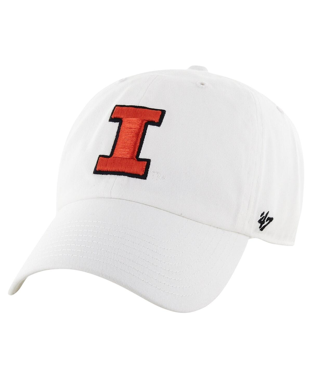 Click here for Mens 47 Brand White Distressed Illinois Fighting I... prices