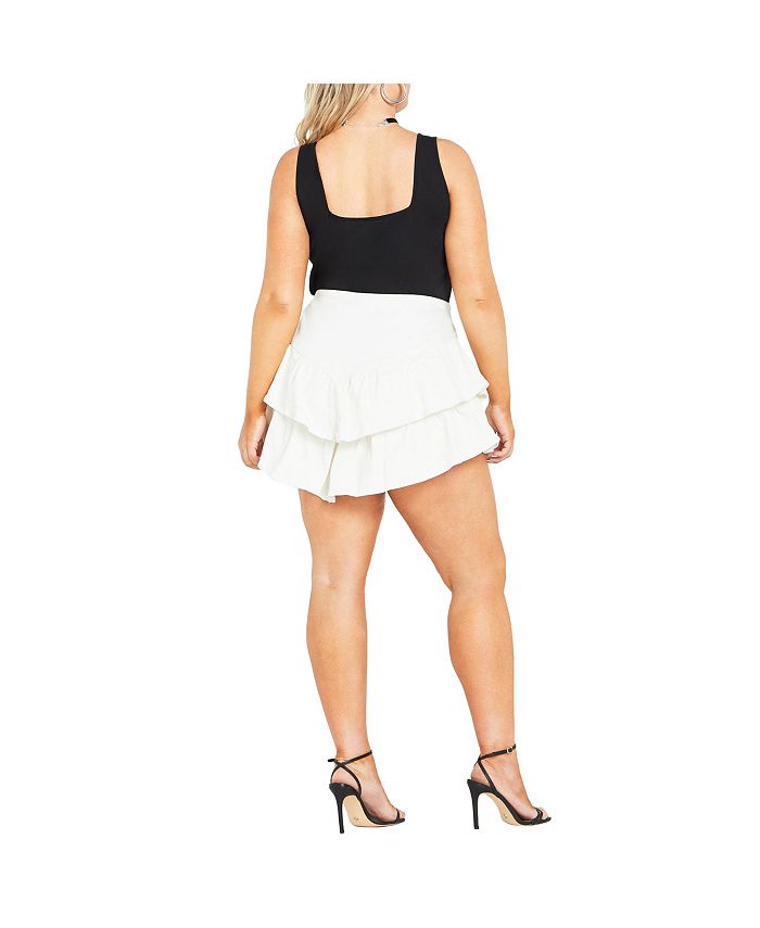 CITY CHIC Plus Size Amina Frill Short - Macy's