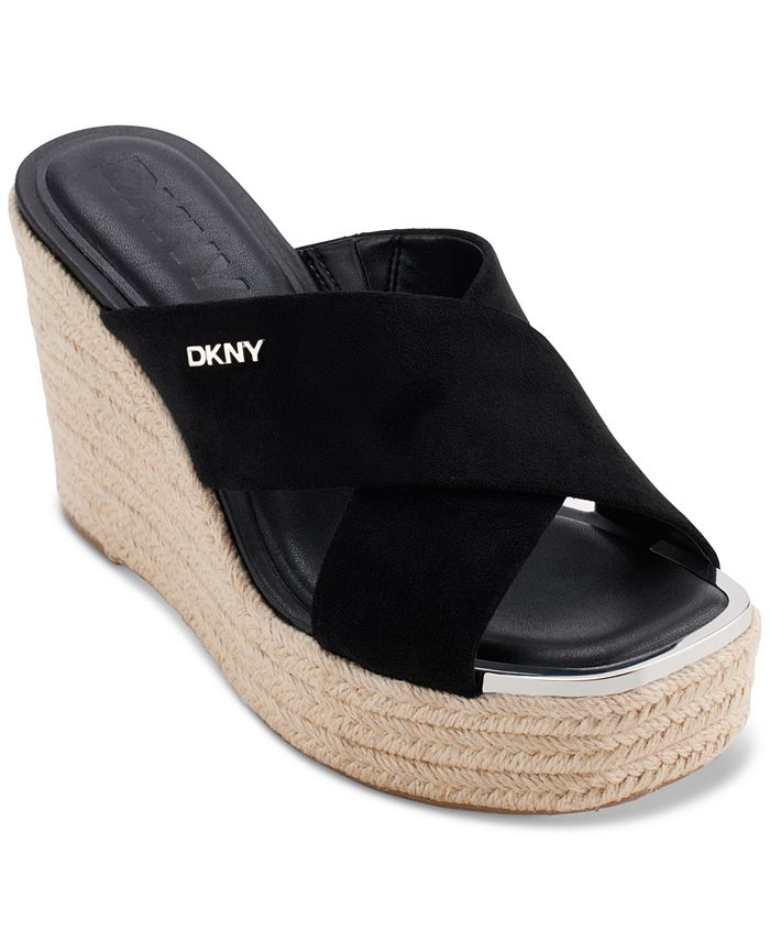 DKNY Women's Maryn Crossband Espadrille Platform Wedge Sandals - Macy's