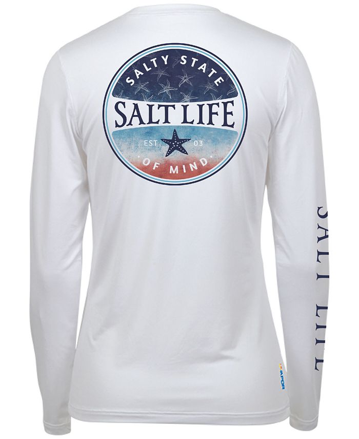 Salt Life Women's Amerilove Star Long-Sleeve Performance T-Shirt - Macy's
