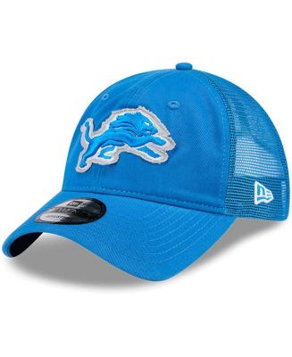 Men's New Era Blue Distressed Detroit Lions Game Day 9TWENTY Adjustable ...