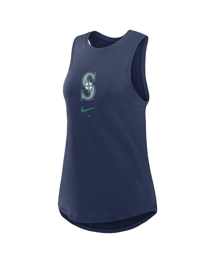 Nike Women's Navy Seattle Mariners Legacy Icon High Neck Fashion Tank ...