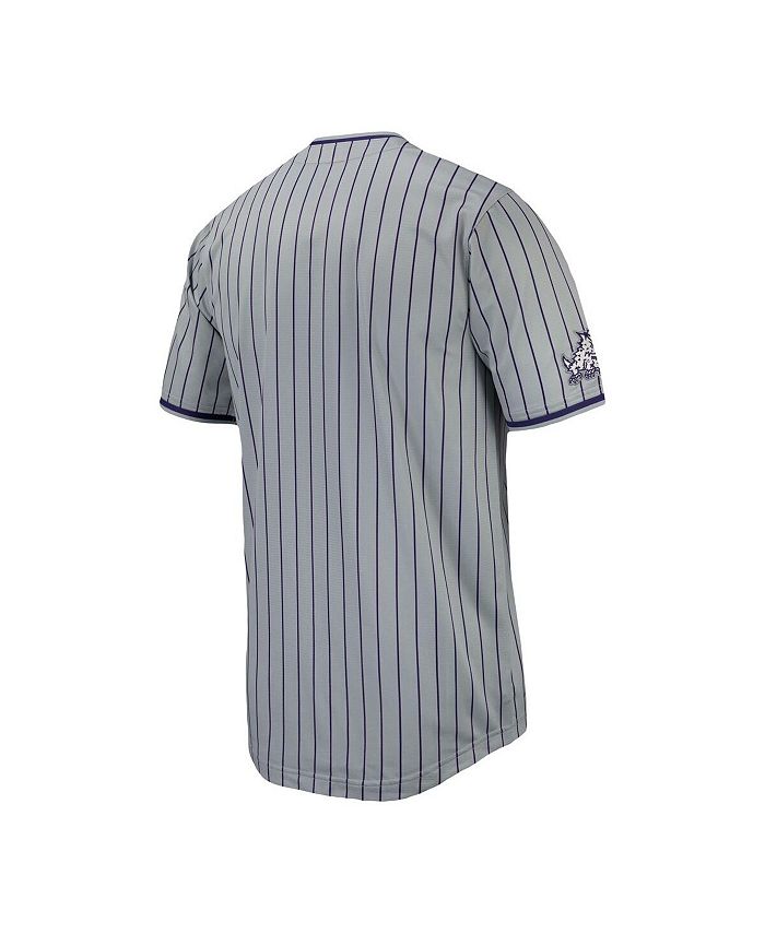 Nike Men's Gray TCU Horned Frogs Pinstripe Replica Baseball Jersey - Macy's