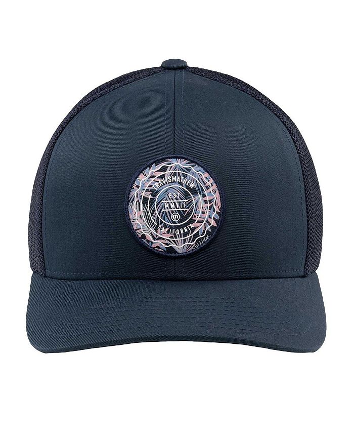 Travis Mathew Men's Navy The Patch Floral Trucker Adjustable Hat - Macy's