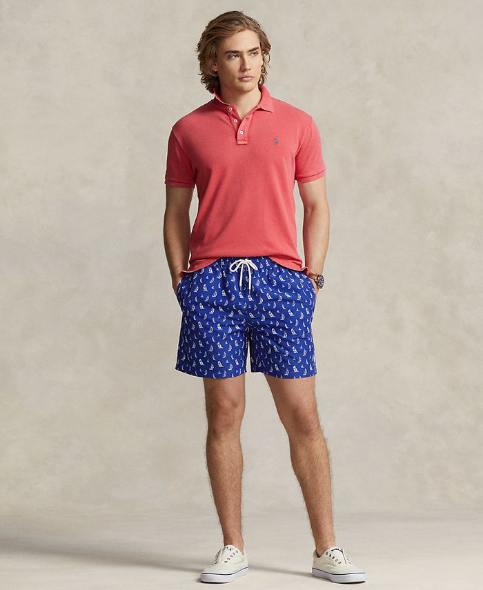 Polo Ralph Lauren Men's Nautical Mesh-Lined Swim Trunks - Macy's
