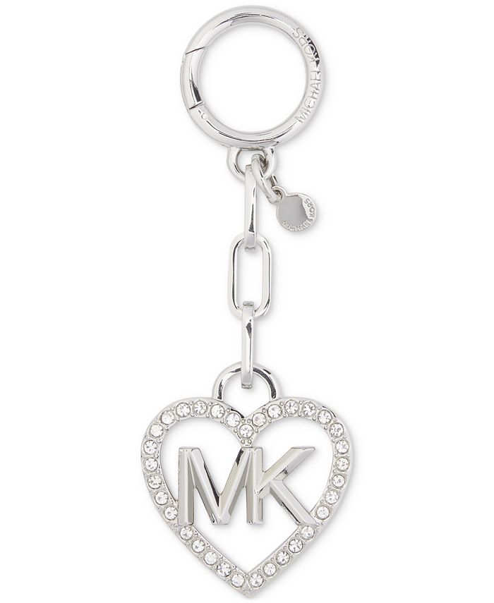 Michael Kors Charms Metal MK Heart Pave Key Charm - Macy's