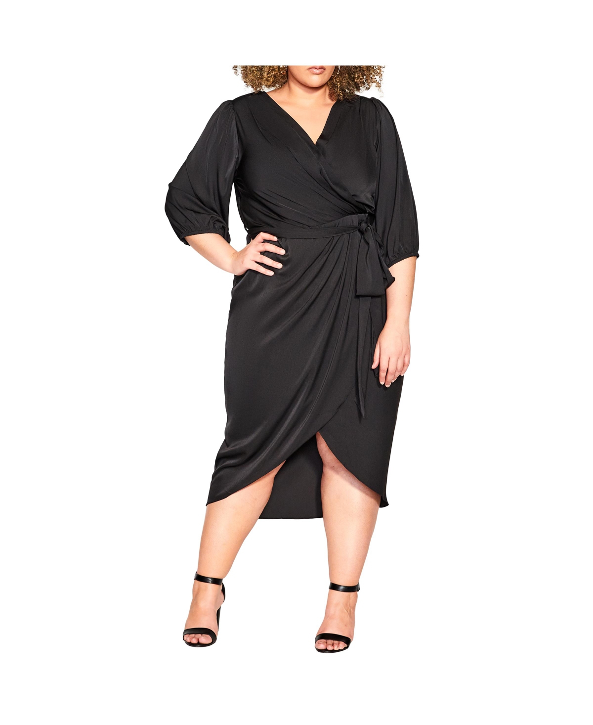 Click here for City Chic Plus Size Opulent Elbow Sleeve Dress - B... prices
