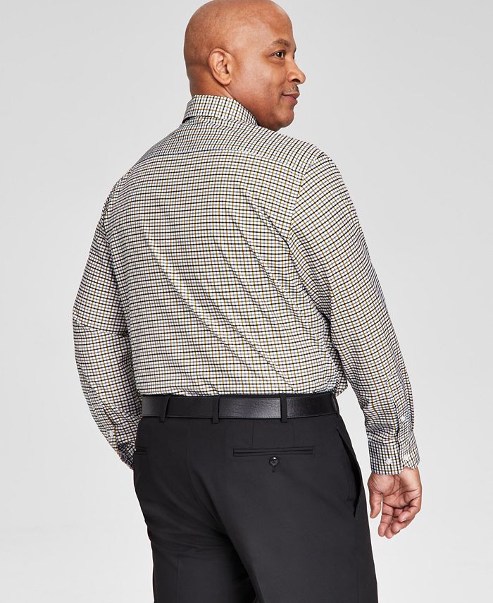 Tayion Collection Men's Slim-Fit Plaid Dress Shirt - Macy's