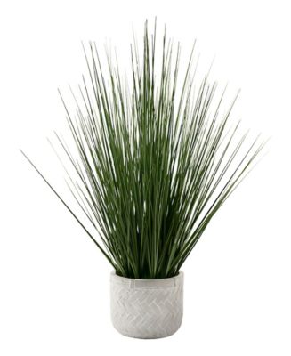 Monarch Specialties 21" Indoor Artificial Grass Plant with Decorative ...