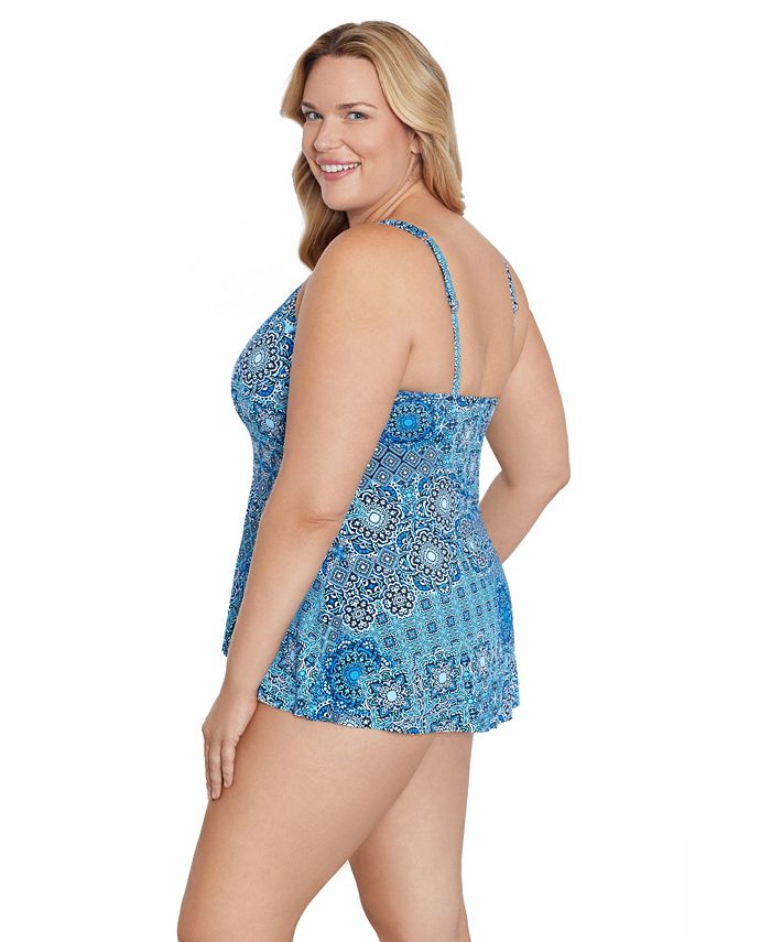 Shapesolver By Penbrooke Plus Size Shapesolver Princess Seam Fauxkini