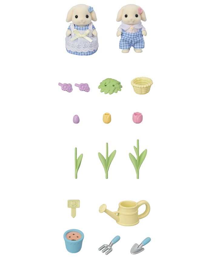 Calico Critters Blossom Gardening Set -Flora Rabbit Sister Brother ...
