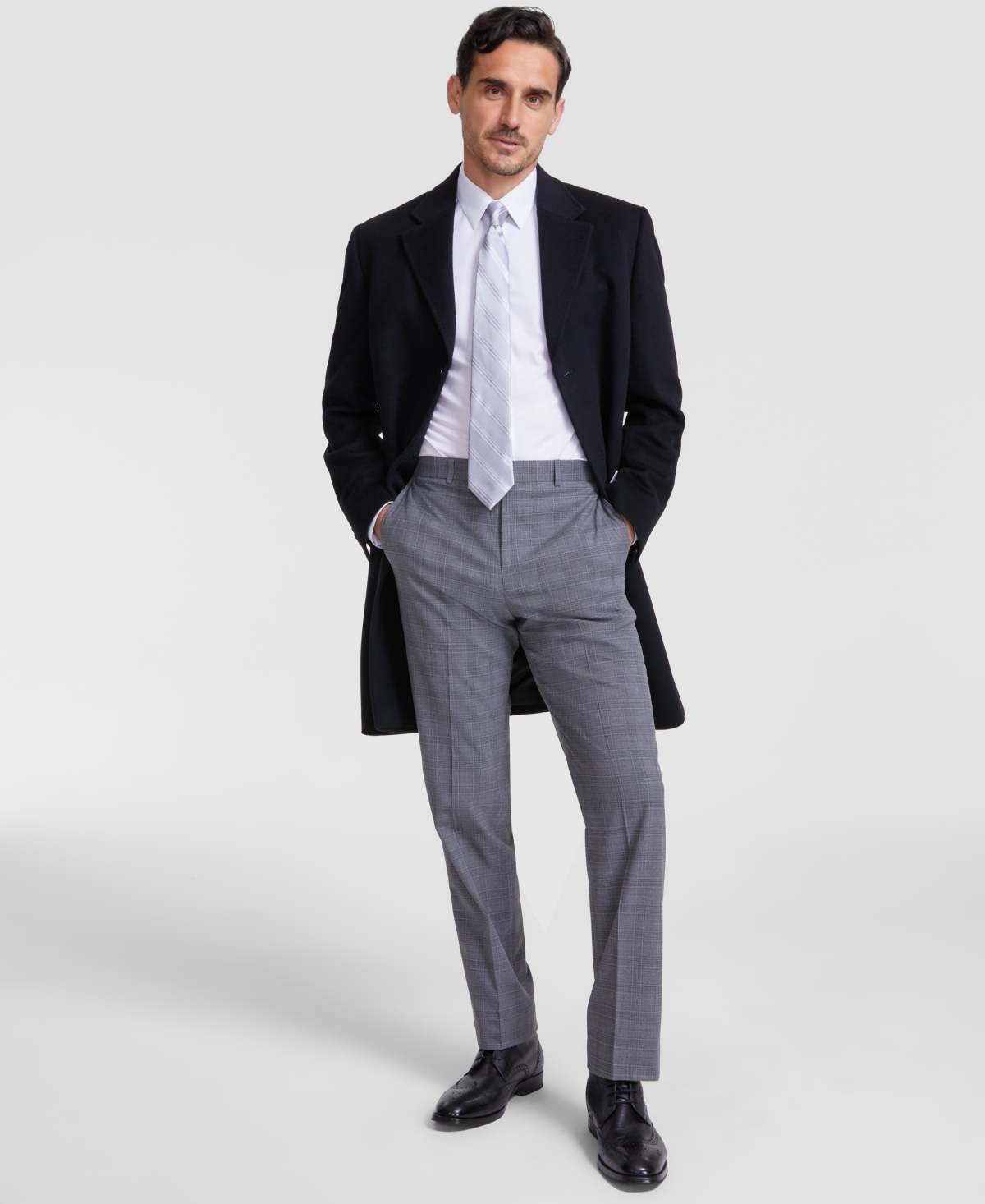 Click here for Michael Kors Mens Classic-Fit Wool Cashmere Blend... prices