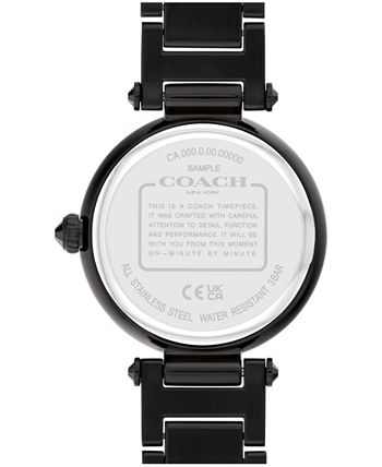 COACH Women's Cary Black Stainless Steel Crystal Watch 34mm - Macy's