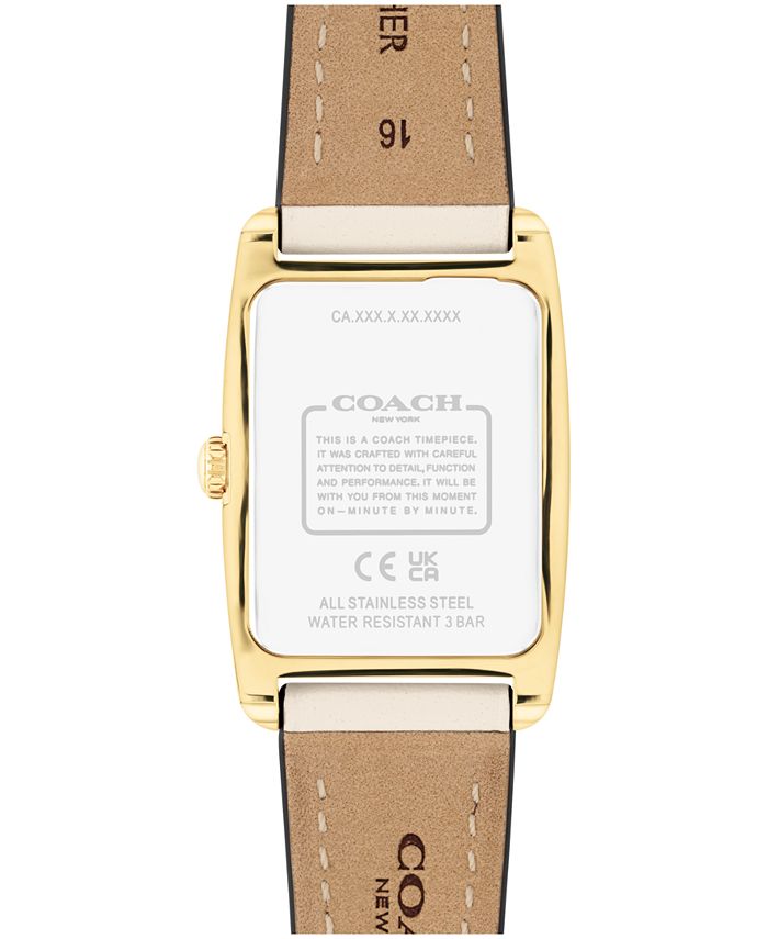 COACH Women's Reese Chalk Leather Watch 24mm - Macy's