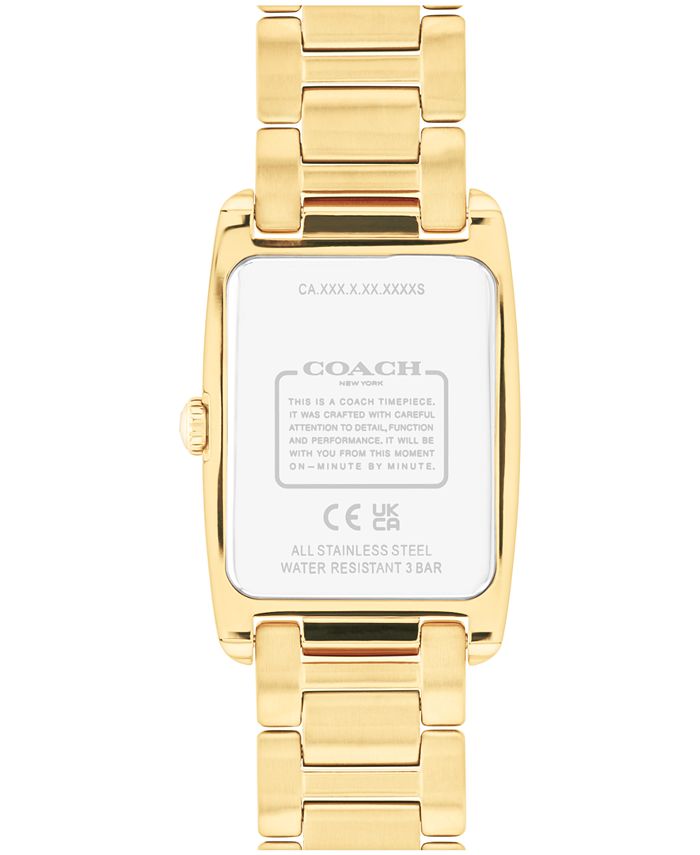 COACH Women's Reese Gold-Tone Stainless Steel Crystal Watch 24mm - Macy's