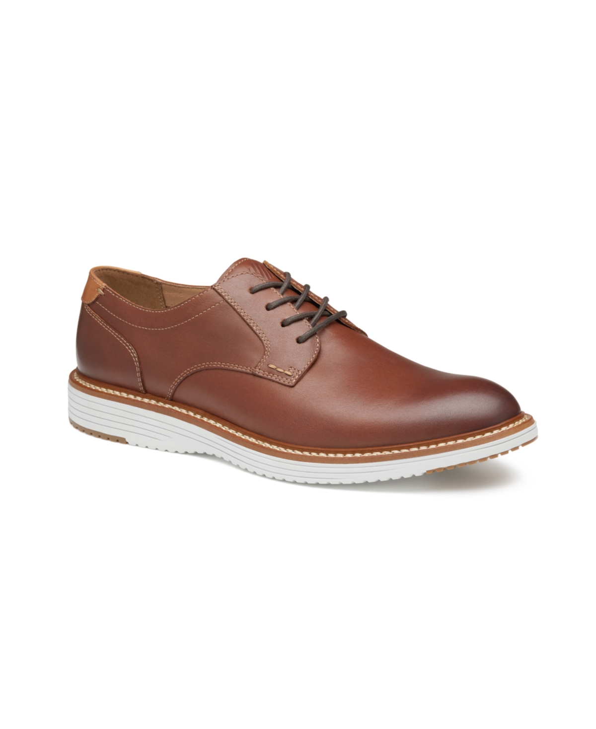 Johnston Murphy Hodges Plain Toe Oxford Casual Lace Up Shoe - Tan Full Grain