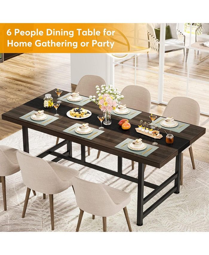 Tribesigns Dinning Table for 6 People, 70.86 inches Home & Kitchen ...