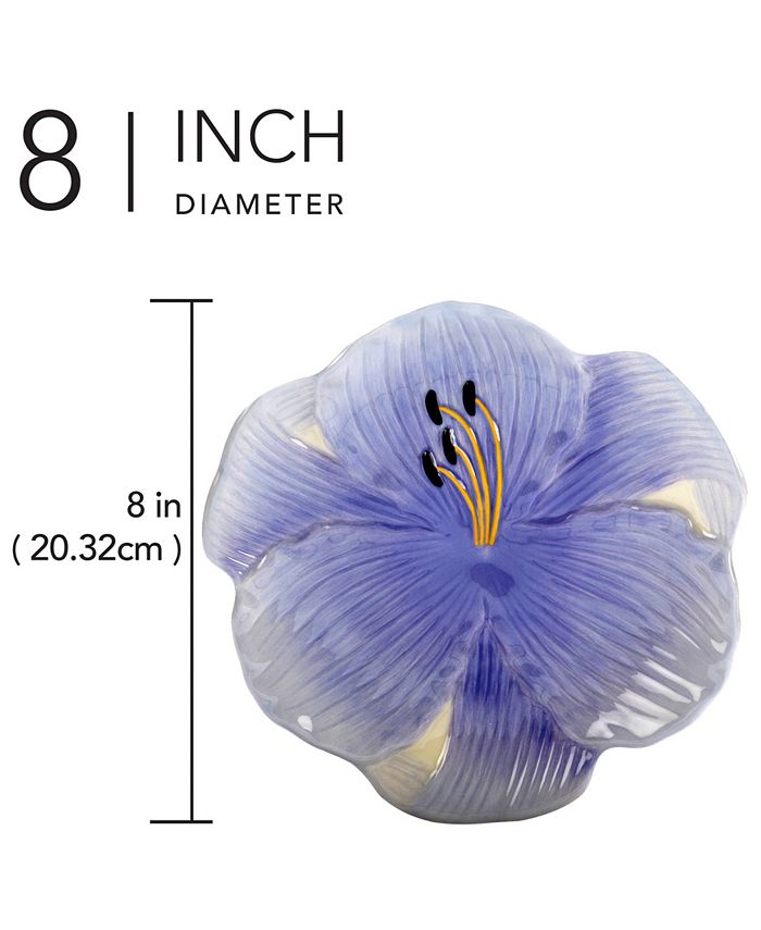 Certified International Hummingbirds Set of 4 3-D Floral Dessert Plates ...