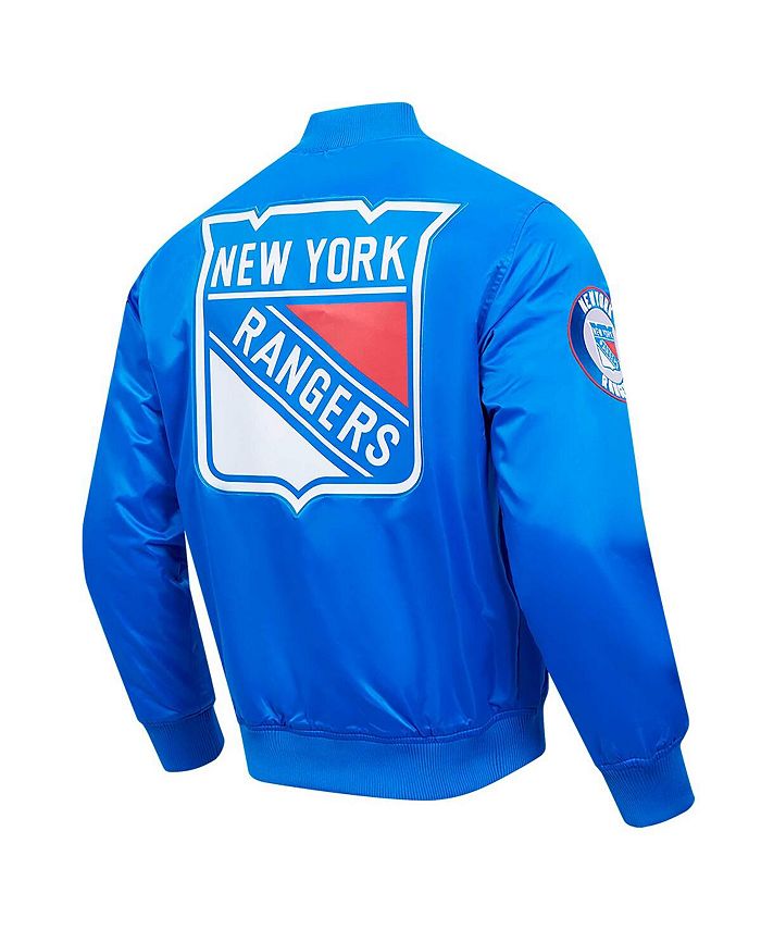 Pro Standard Men's Blue New York Rangers Classic Satin Full-Snap Jacket ...