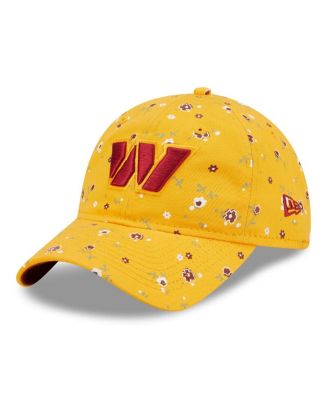 Women's New Era Gold Washington Commanders Floral 9TWENTY Adjustable ...