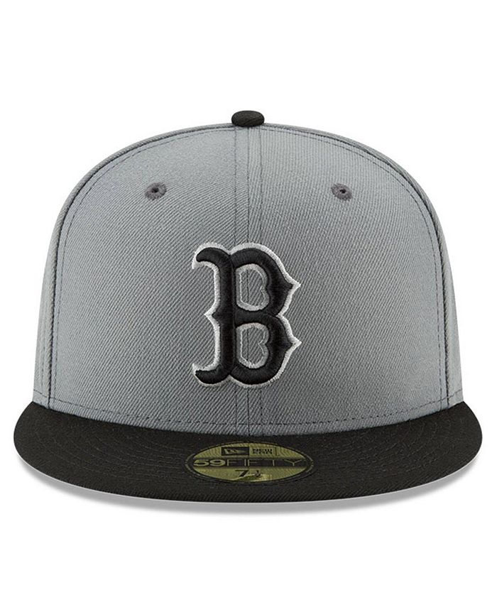 New Era Men's Gray, Black Boston Red Sox Two-Tone 59FIFTY Fitted Hat ...
