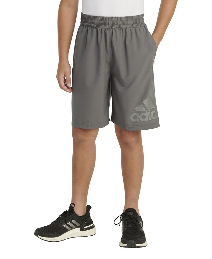 adidas Big Boys AEROREADY® Elastic Waistband Big Logo Woven Shorts - Macy's