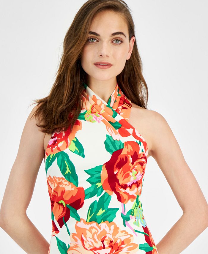 RACHEL Rachel Roy Harland Floral-Print Midi Dress - Macy's