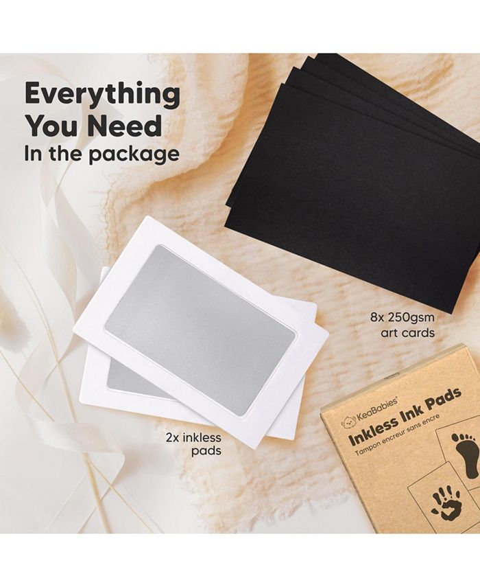 KeaBabies 2pk Inkless Ink Pad for Baby Hand and Footprint Kit, Clean ...